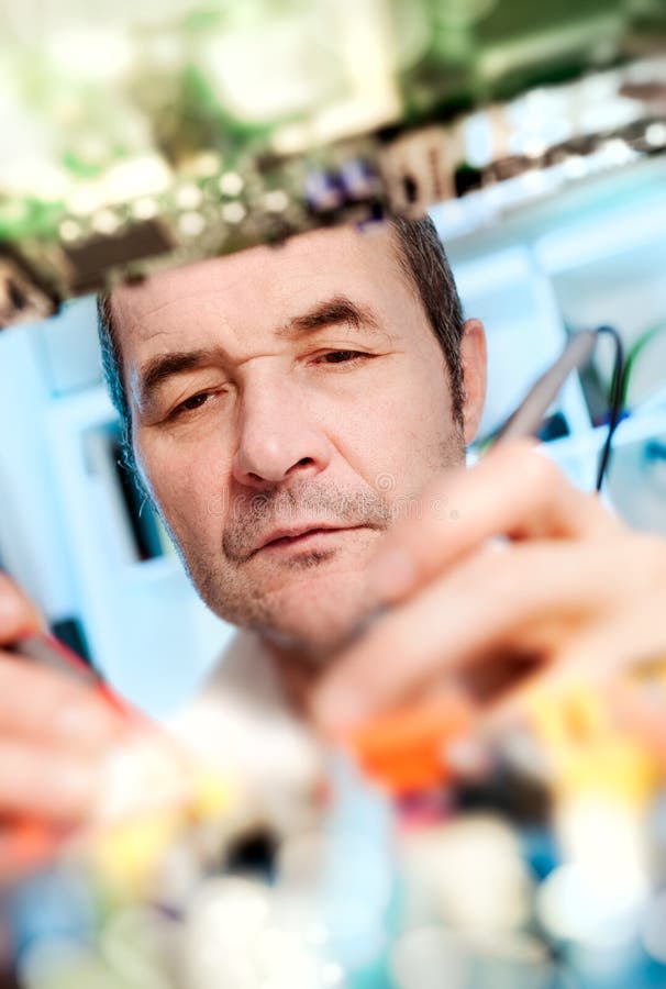 Electronics Repair stock image. Image of capacitor, business - 34919571