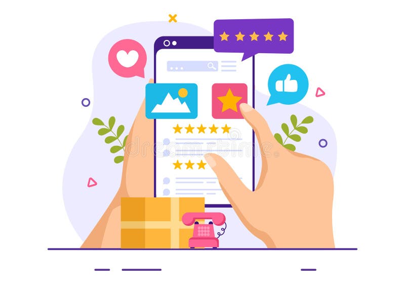 Electronics Review Vector Illustration with Customer Rating Quality of ...