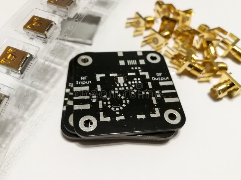 Electronics RF PCB without Soldered Components Stock Photo - Image of ...
