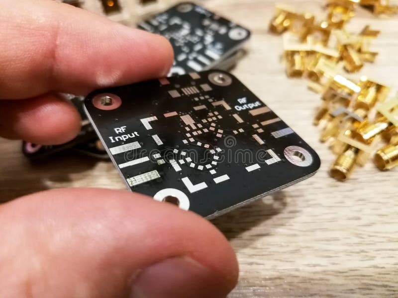 Electronics RF PCB without Soldered Components Stock Photo - Image of ...