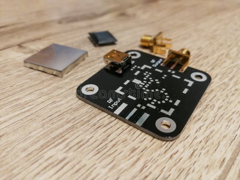 Electronics RF PCB without Soldered Components Stock Photo - Image of ...