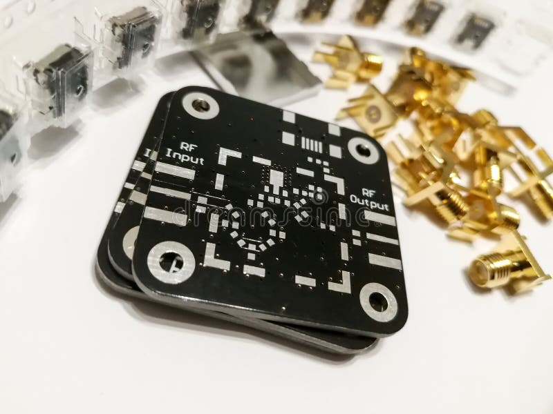 Electronics RF PCB without Soldered Components Stock Photo - Image of ...