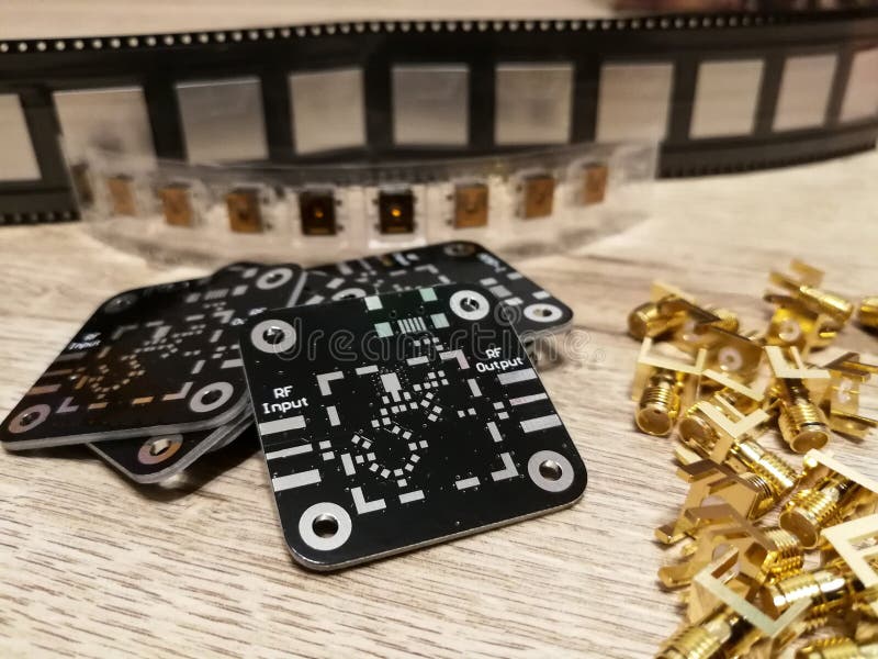 Electronics RF PCB without Soldered Components Stock Photo - Image of ...