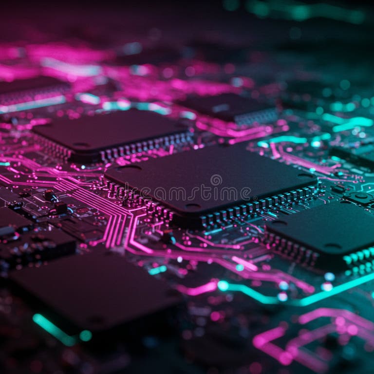 Electronics Showcase a Close-up of a Computer Motherboard with ...