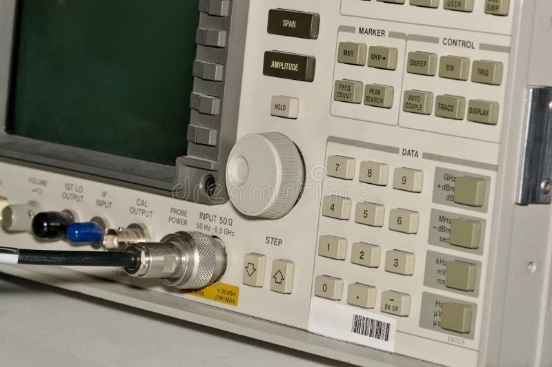 Electronics Spectrum Analyzer Buttons and Display, Science and Technology Equipment. Stock Photo ...