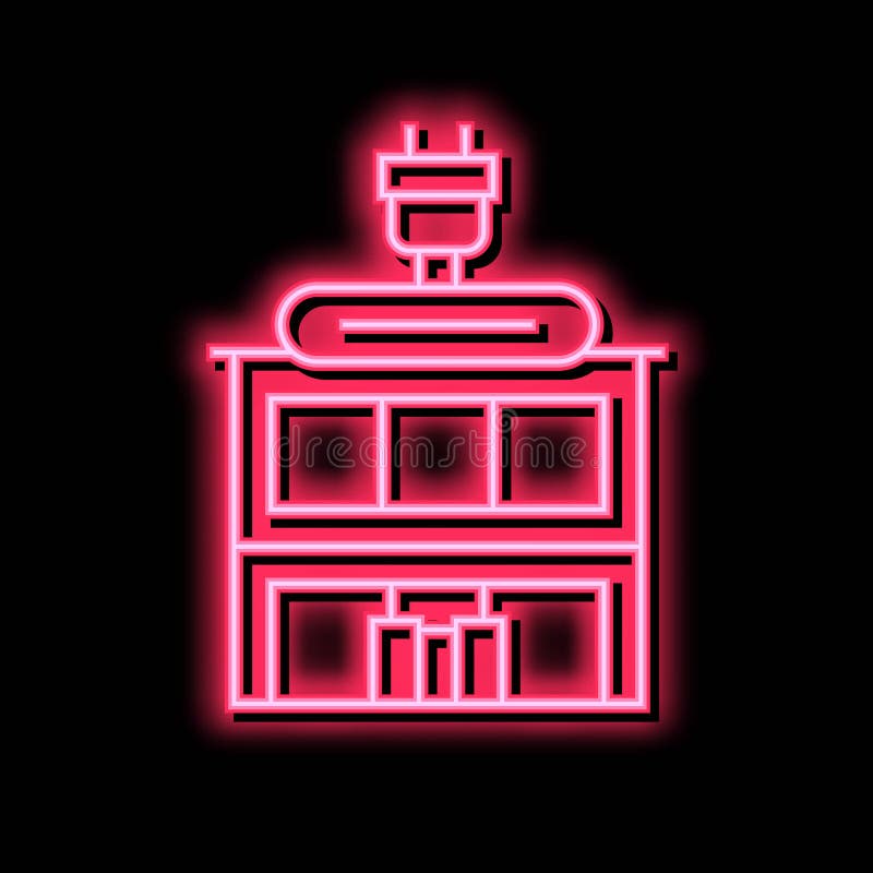 Electronics Store Building Neon Glow Icon Illustration Stock Vector ...