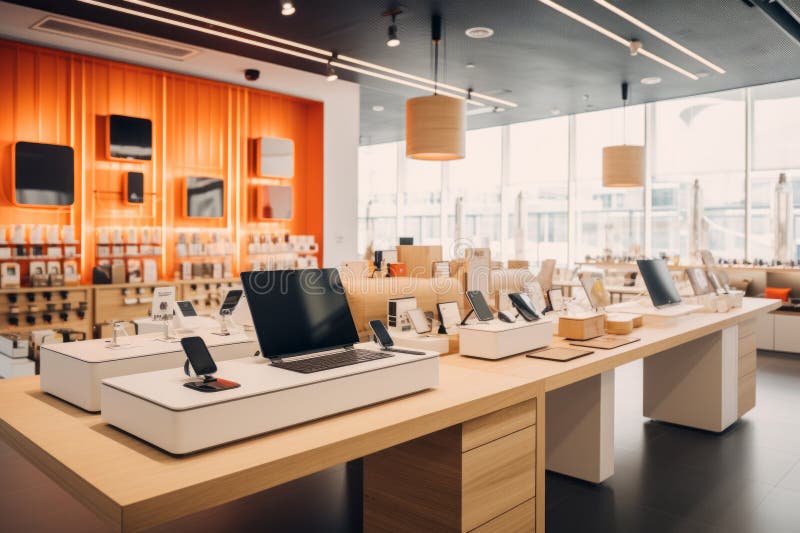 Electronics Store Interior Combines Sleek Design and Wooden Elements ...