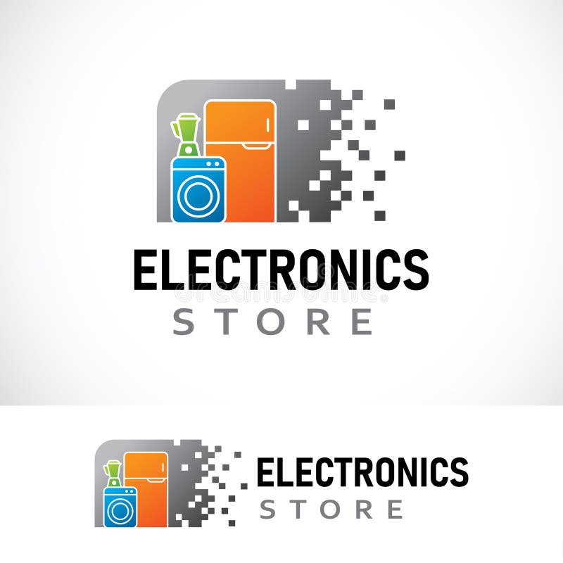 Electronics Store Logo Design Template Stock Vector - Illustration of ...