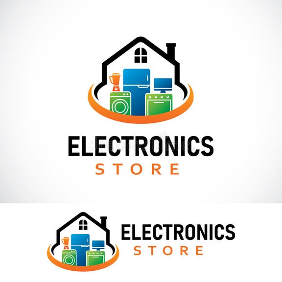 Electronics Store Logo Design Template Stock Vector - Illustration of ...