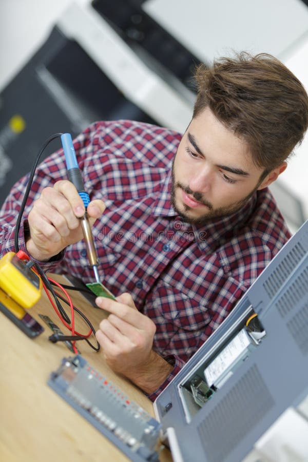 Electronics Student Soldering Device Stock Photo - Image of ...
