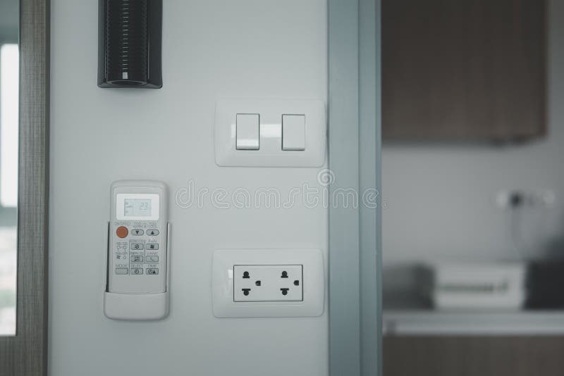 Electronics Switch, Power Plug and Air Conditioner Remote Control on ...