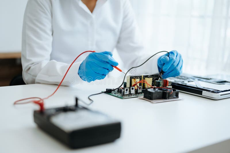 Engineering Man Testing Assembly of Pyramid Model 3D Printer Com Stock ...