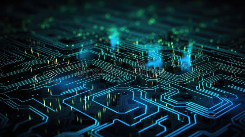 Electronics Technology Circuit Background Stock Illustration ...