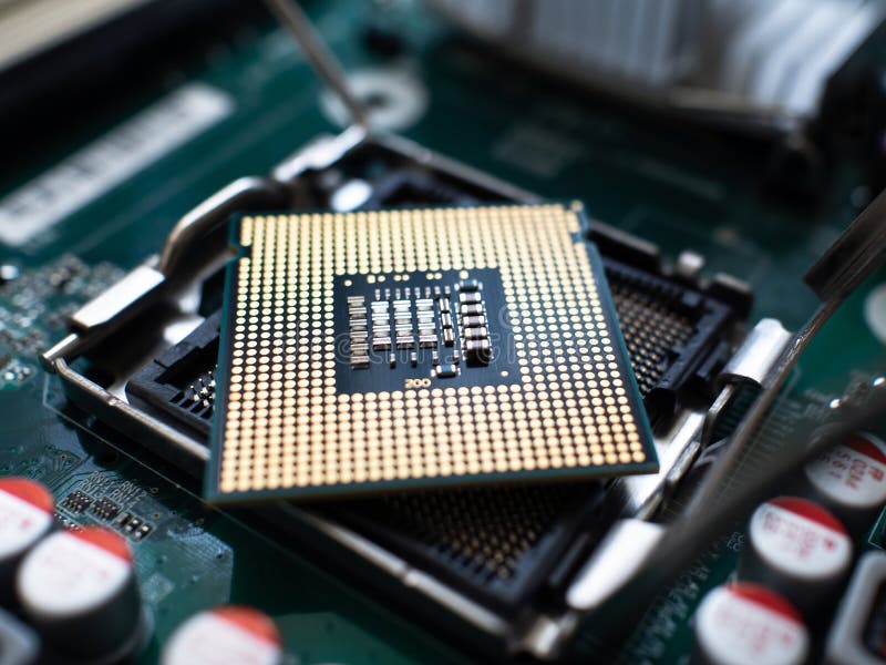 Electronics Technology Silicon CPU Microprocessor Stock Image - Image ...