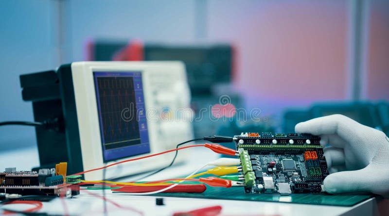 Electronics Testing Setup stock photo. Image of repair - 330290830