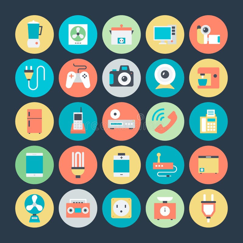 Electronics Vector Icons 4 stock illustration. Illustration of deep ...