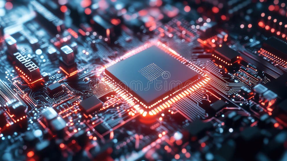 Electronics Warping Microchip Stock Illustration - Illustration of ...