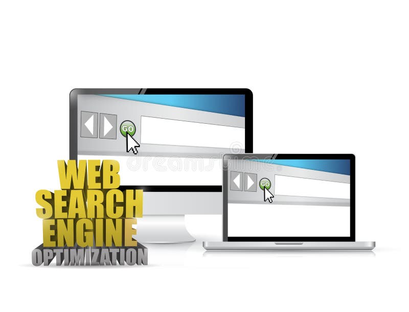 Internet Web Site Search Collage Stock Illustration - Illustration of ...