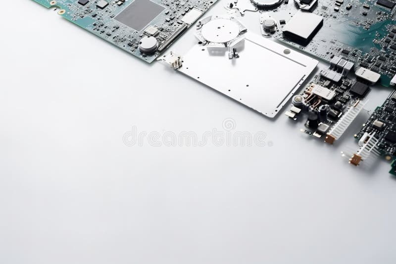 Electronics on White Background. Beautiful Illustration Picture Stock ...
