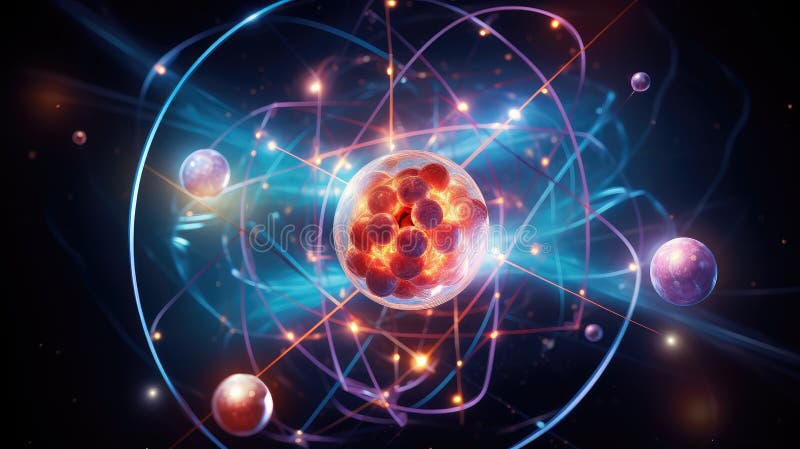 Electrons atomic structure stock illustration. Illustration of ...