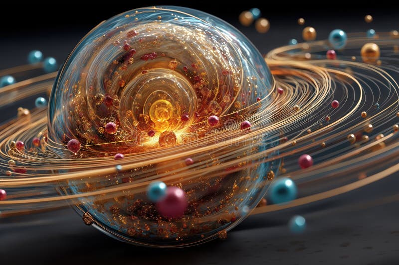 Imagined Atom Cross-section Reveals Charged Particles in Swirling ...