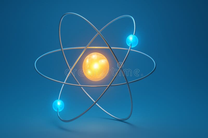 Electrons are Orbiting Around the Nucleus, Creating a Visual ...