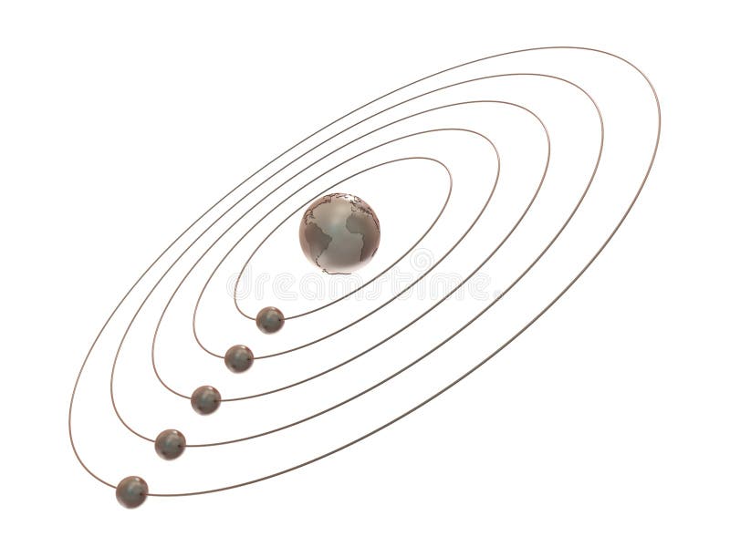 Atom earth stock illustration. Illustration of earth - 19254364