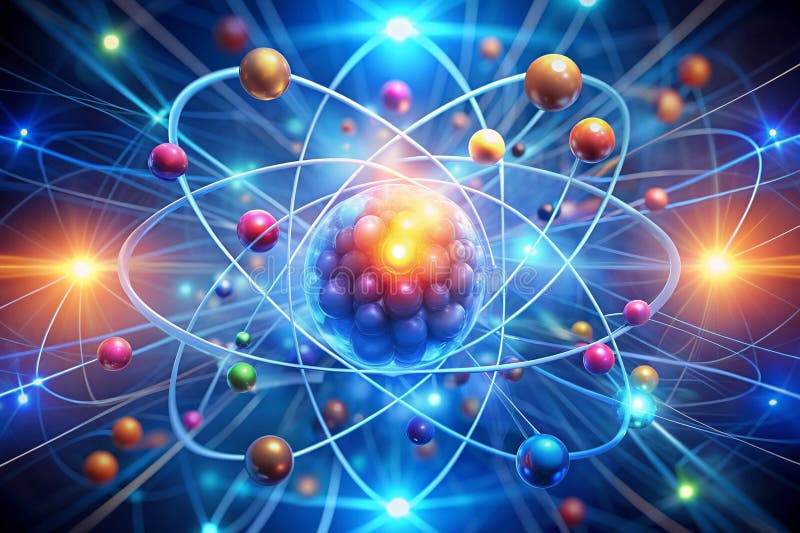 Electrons and Protons Structure of an Atom Quantum World Generative AI ...