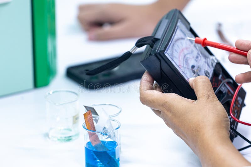 Electroplating Experiment in Chemistry Laboratory. Stock Photo - Image ...