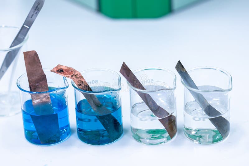 Electroplating Experiment in Chemistry Laboratory. Stock Photo - Image ...