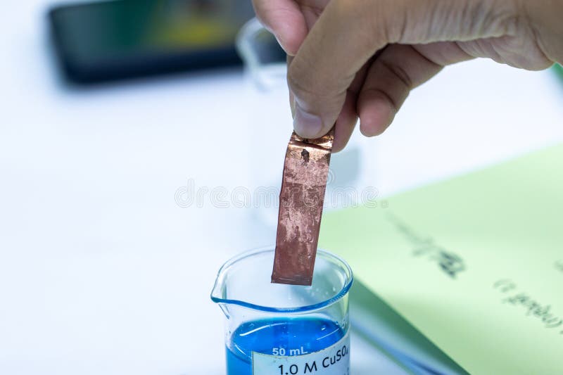 Electroplating Experiment in Chemistry Laboratory. Stock Photo - Image ...