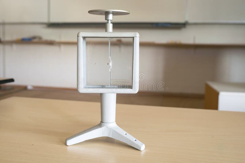 Classic Electroscope with Rod and Cloth in a Class Room Stock Photo ...