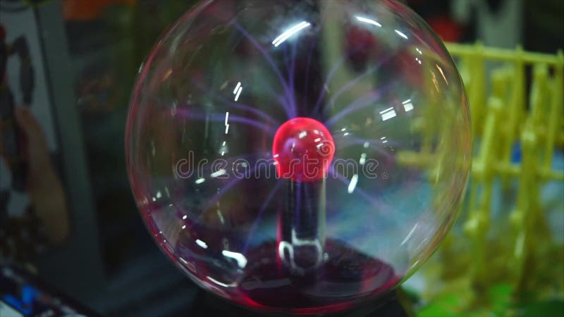 Plasma Static Electricity on a Tesla Sphere. Stock Footage - Video of ...