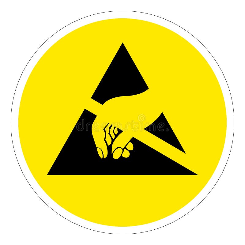 Electrostatic Sensitive Device ESD Symbol Sign, Vector Illustration ...