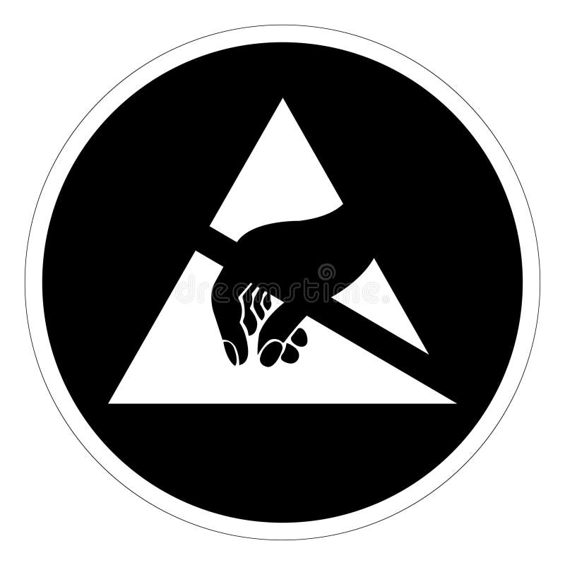 Electrostatic Sensitive Device (ESD) Symbol Sign, Vector Illustration ...