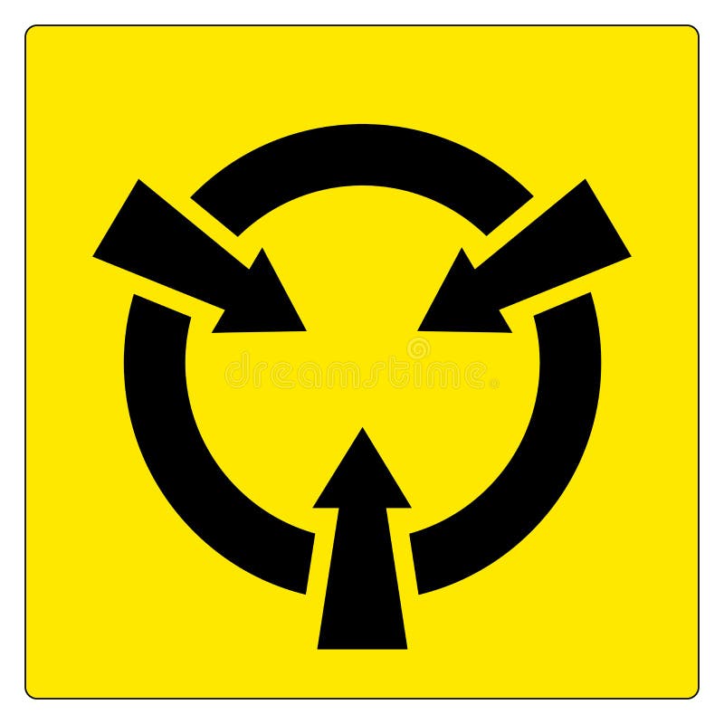 Electrostatic Sensitive Device ESD Symbol Sign, Vector Illustration ...