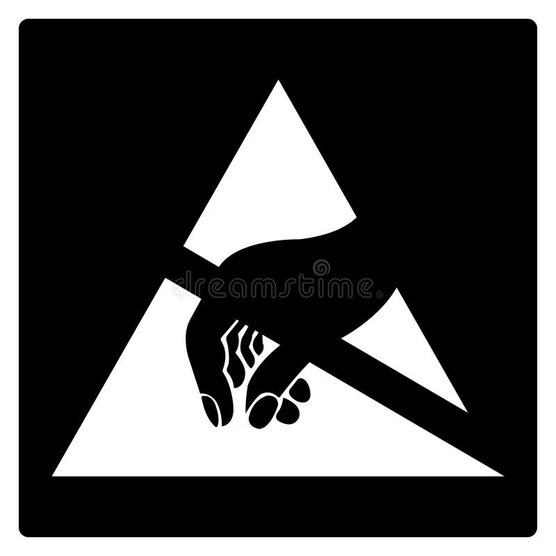 Electrostatic Sensitive Device (ESD) Symbol Sign, Vector Illustration ...