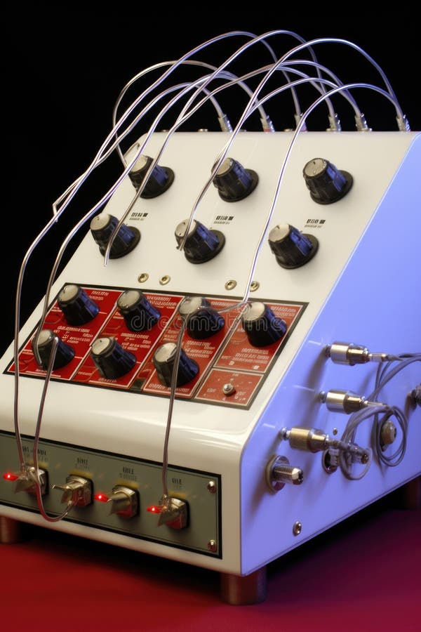 Electrotherapy Machine with Electrodes Attached Stock Illustration ...