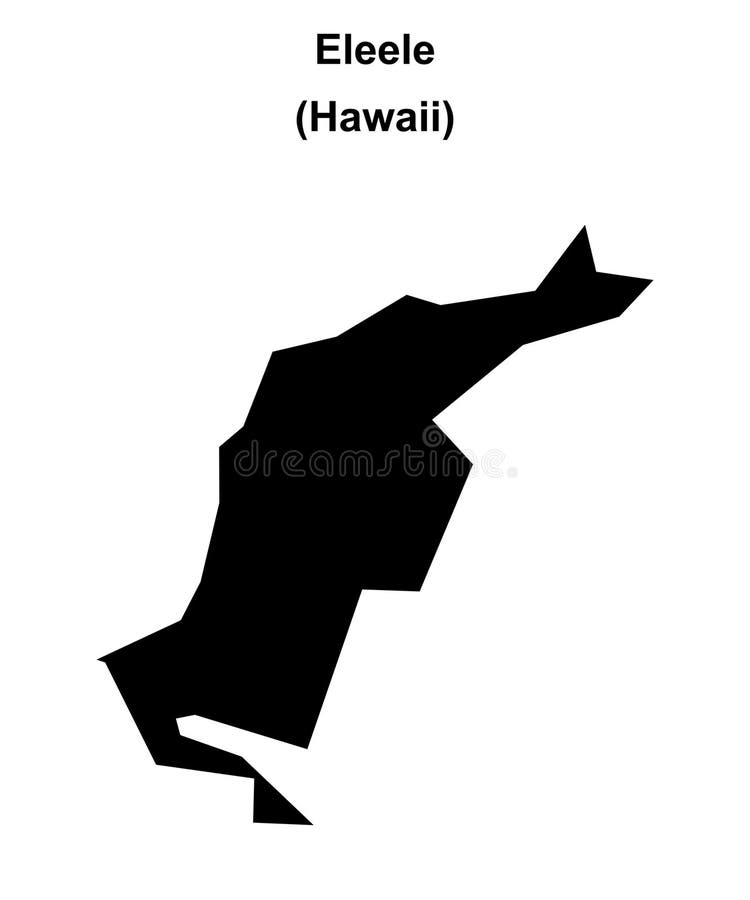 Eleele Outline Map Stock Illustrations – 1 Eleele Outline Map Stock ...