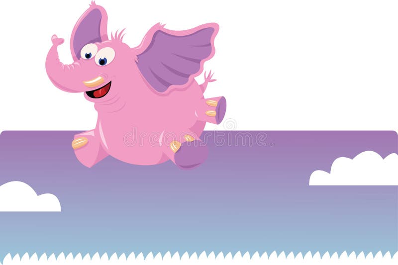 Elefante cor-de-rosa ilustração do vetor. Ilustração de roxo - 27090748