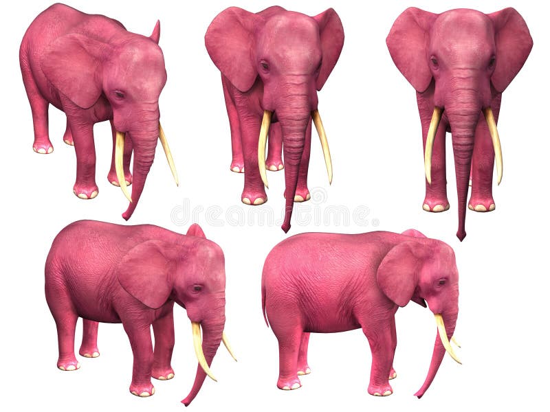 Elefante cor-de-rosa ilustração stock. Ilustração de nave - 28104564