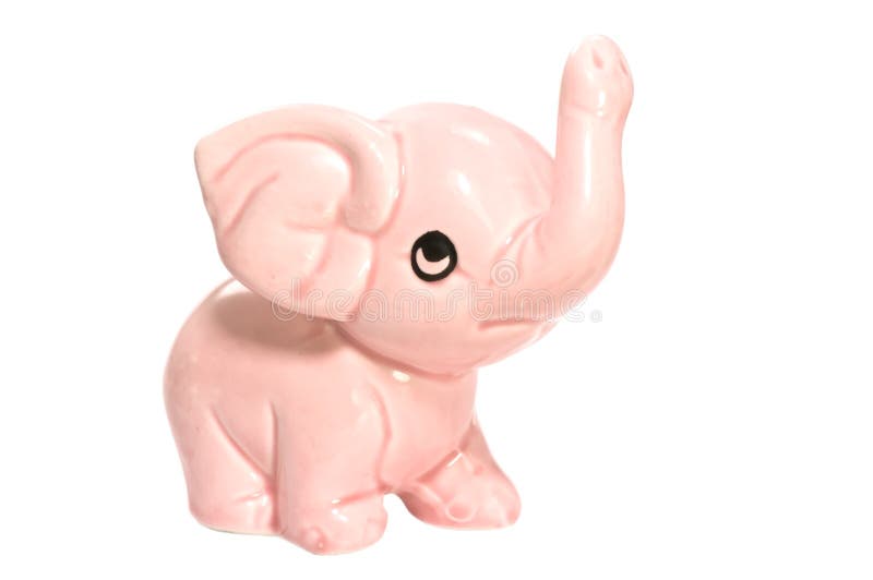 Elefante Cor-de-rosa W/Paths Foto de Stock - Imagem de couro ...