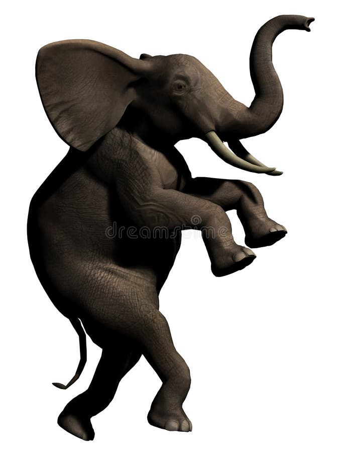 Elefante Furtivo illustrazione di stock. Illustrazione di furia - 11380515