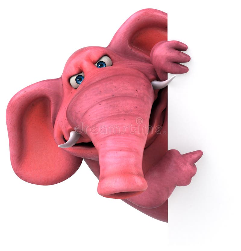 Elefante Rosa - Illustrazione 3D Illustrazione di Stock - Illustrazione ...