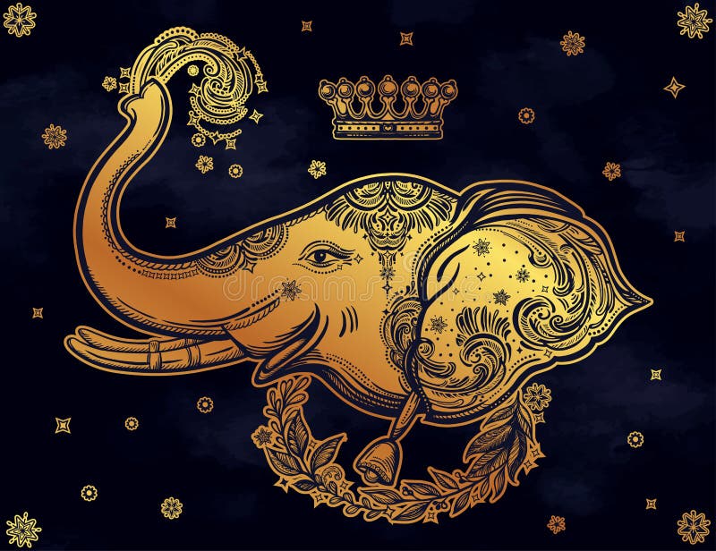 Elefante vector decorativo ilustración del vector. Ilustración de ...