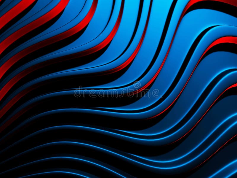 Elegance Blue Red Wave Stripe Wall Background Stock Illustration ...