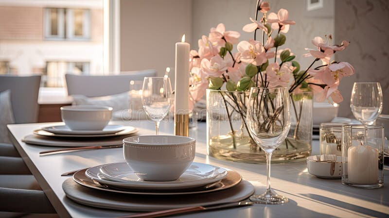 Elegance Blurred Interior Design Selections Stock Illustration ...