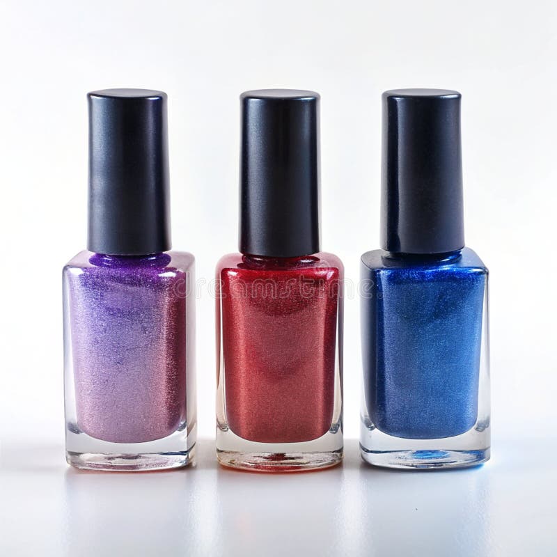 Elegance in a Bottle: Sparkling Ruby Nail Polish Stock Illustration ...