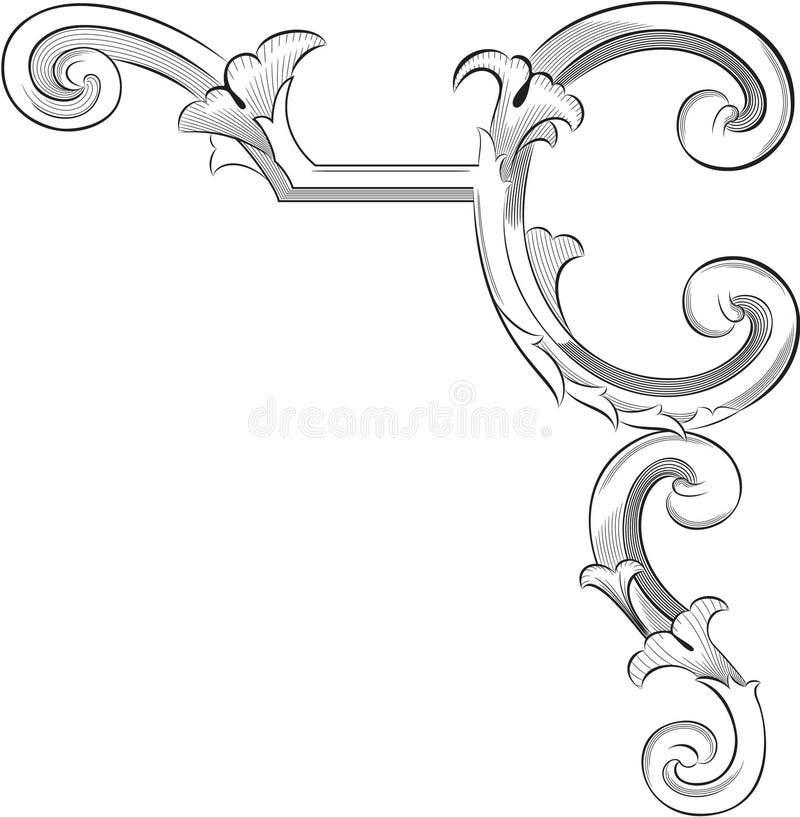 Elegance corner element stock vector. Illustration of corner - 18353924