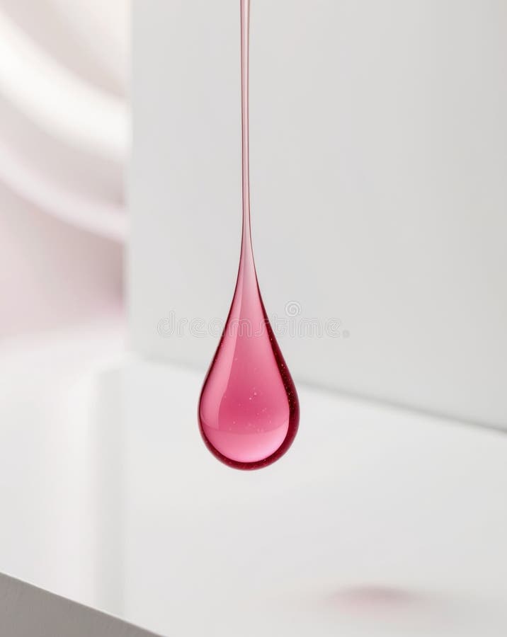 Elegance in a Drop a Single Tear of Pink Luxury. Stock Image - Image of ...